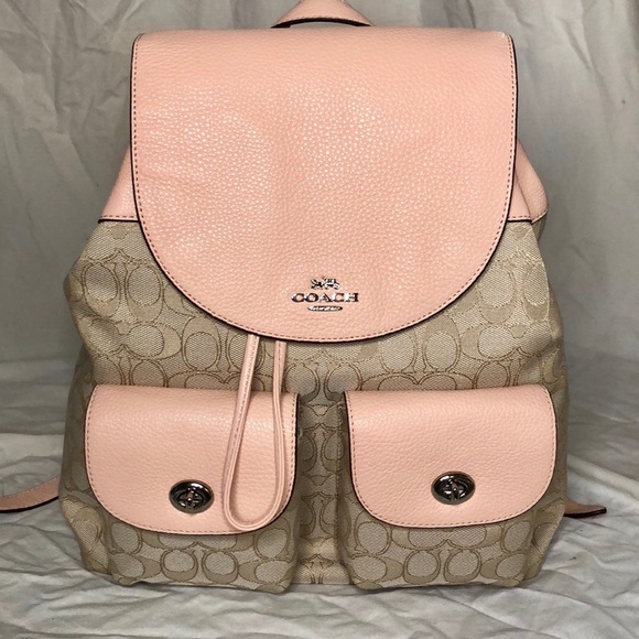Coach | Bags | Coach Billie Backpack Bag Signature Jacquard Nwt | Poshmark